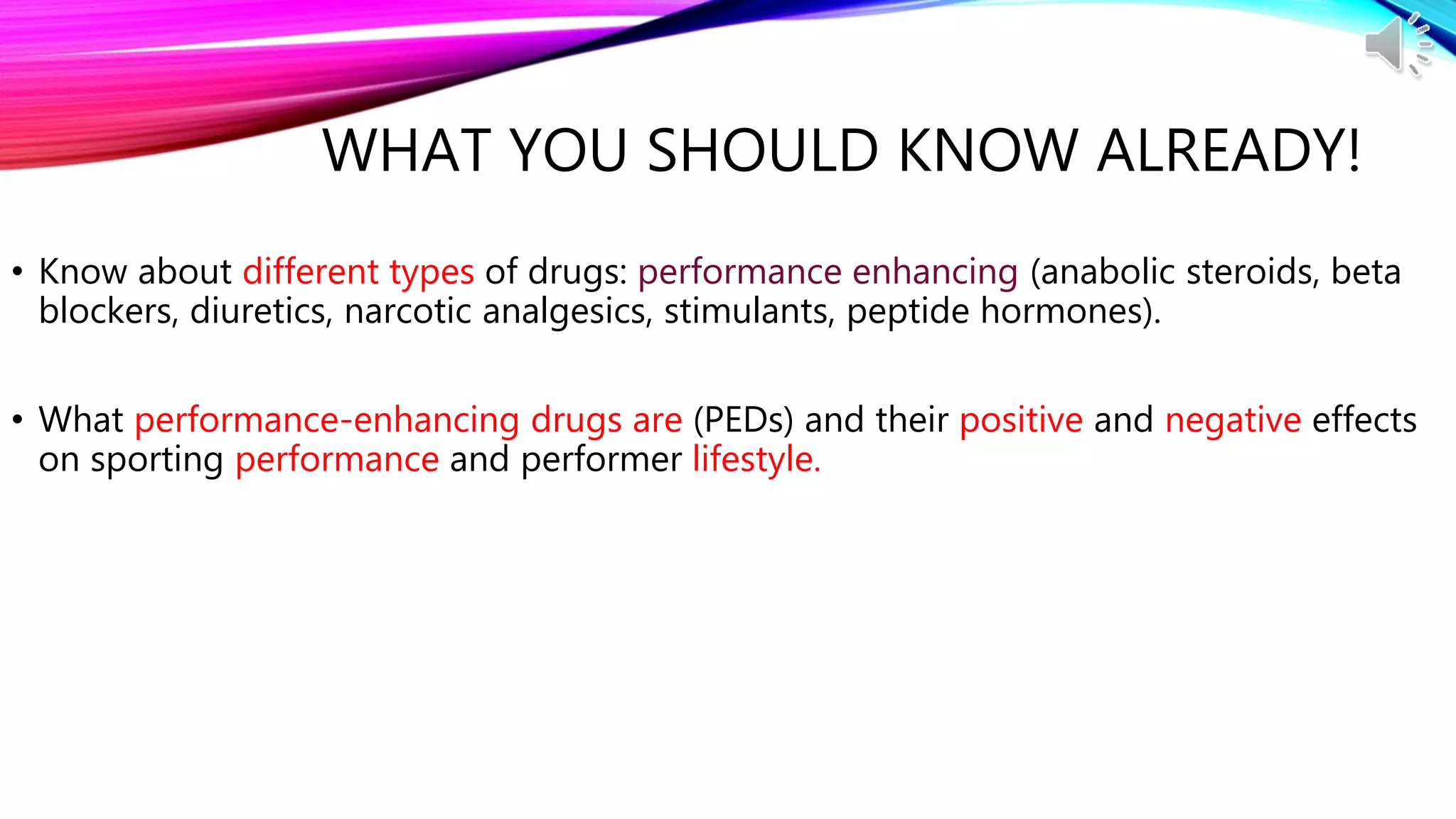 GCSE PE Revision: Drugs in sport | PPTX