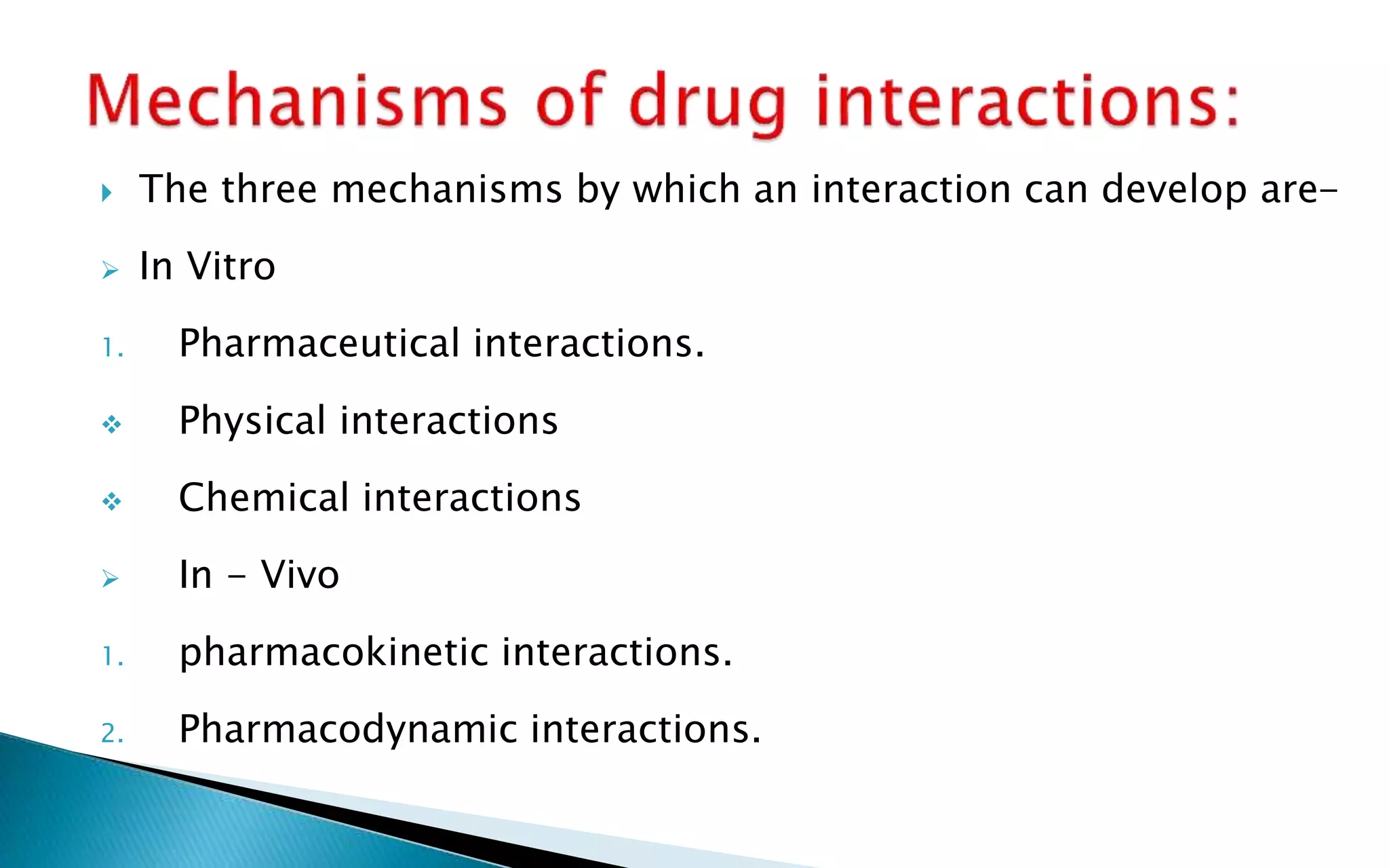 Pharmacology of Drugs interactions | PPTX