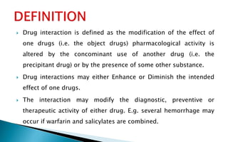 Pharmacology of Drugs interactions | PPTX