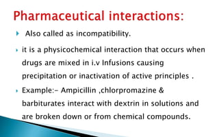 Pharmacology of Drugs interactions | PPTX