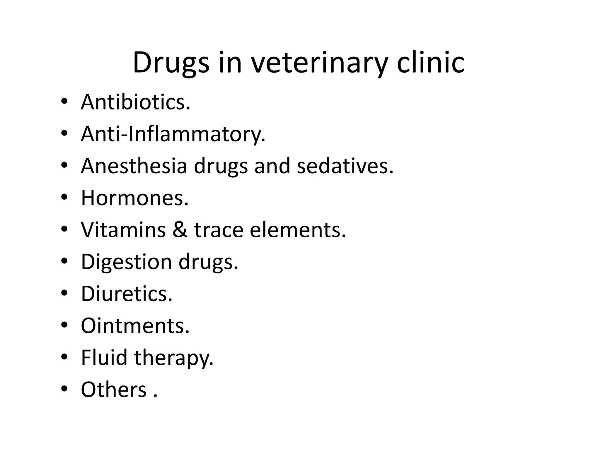 Drugs In Veterinary Clinics | PDF