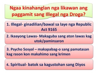 DRUGS LECTURE (Hiligaynon).pptx | Free Download