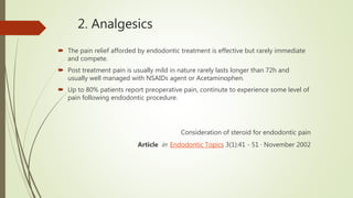 Drugs management in endodontic therapy | PPT