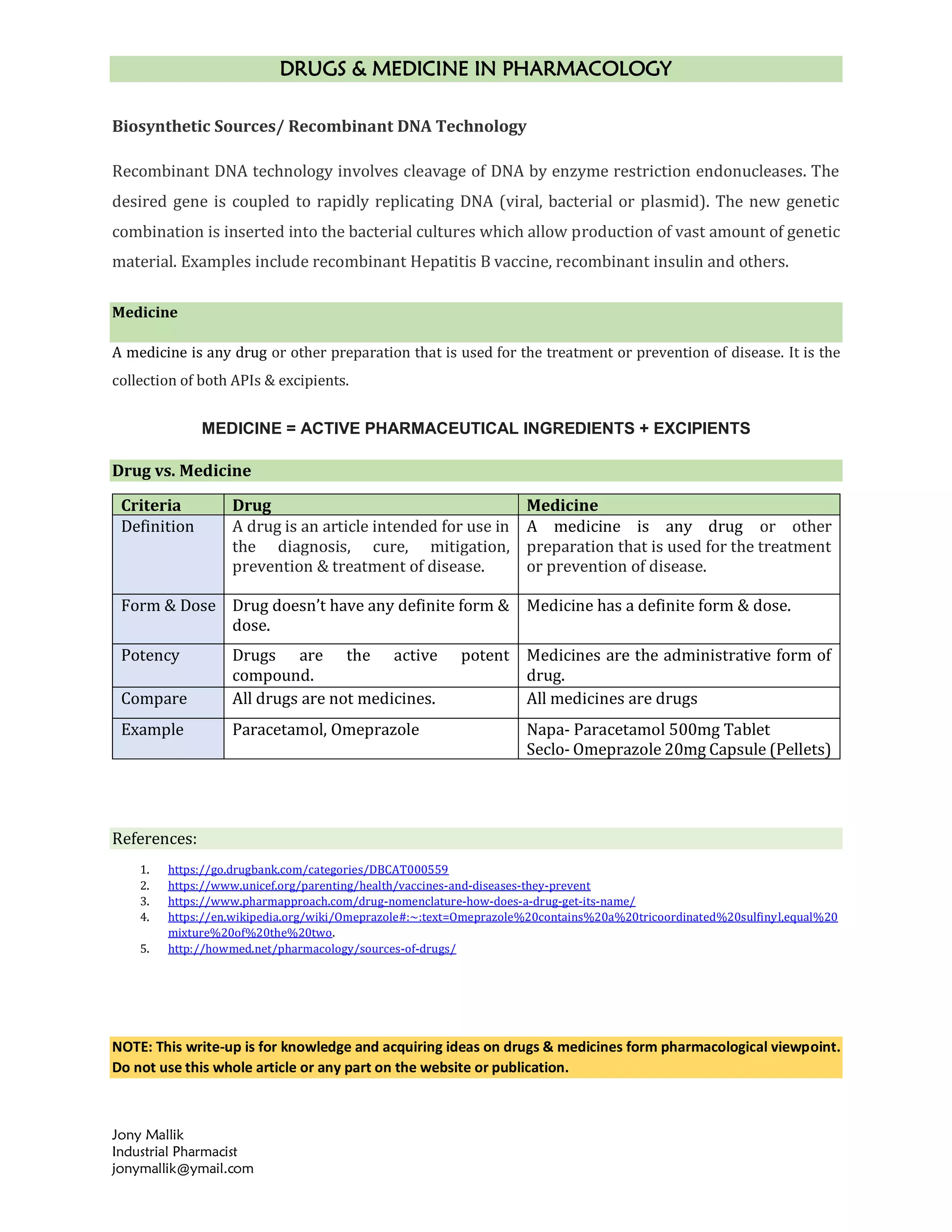 Drugs & Medicine In Pharmacology | PDF