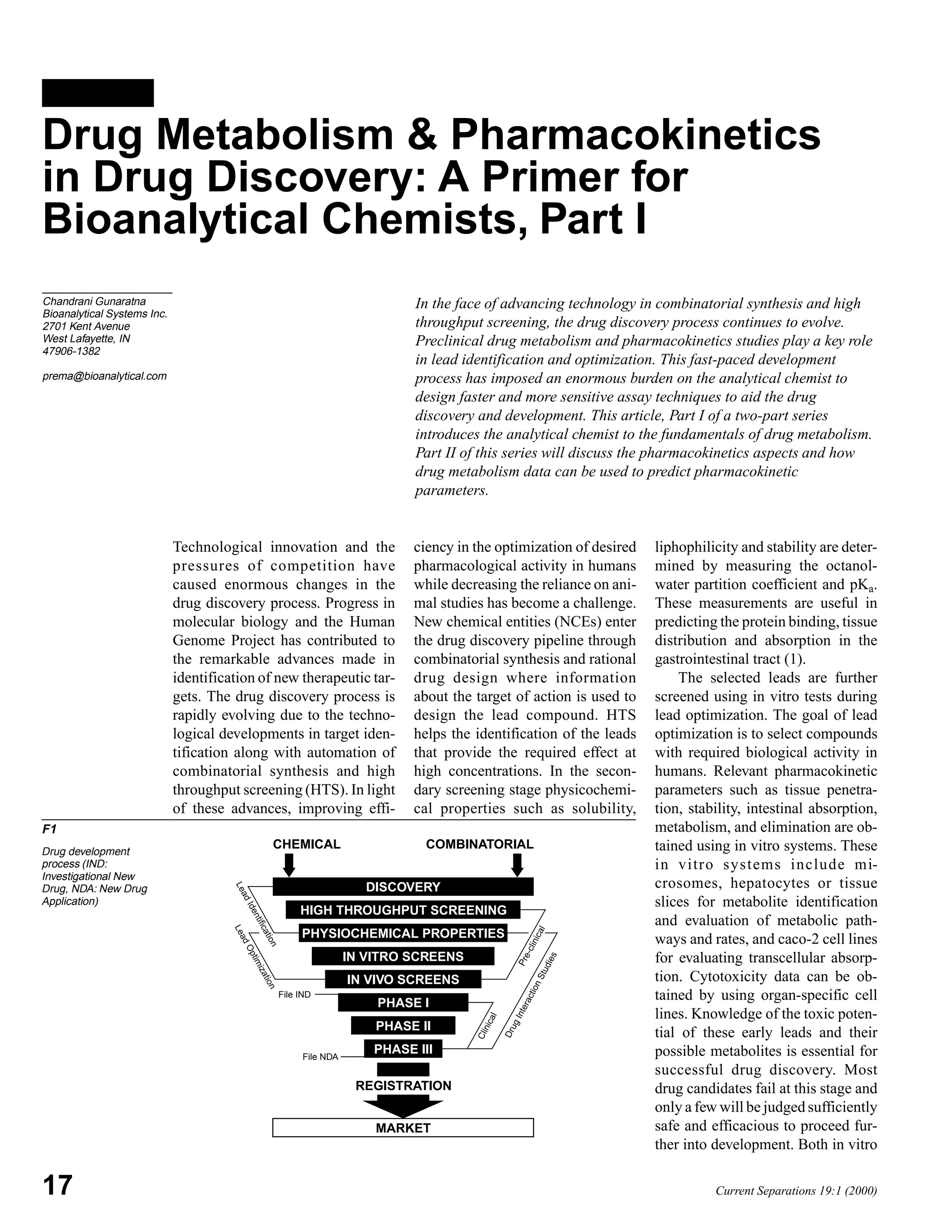 Drugs metabolism and disposition | PDF