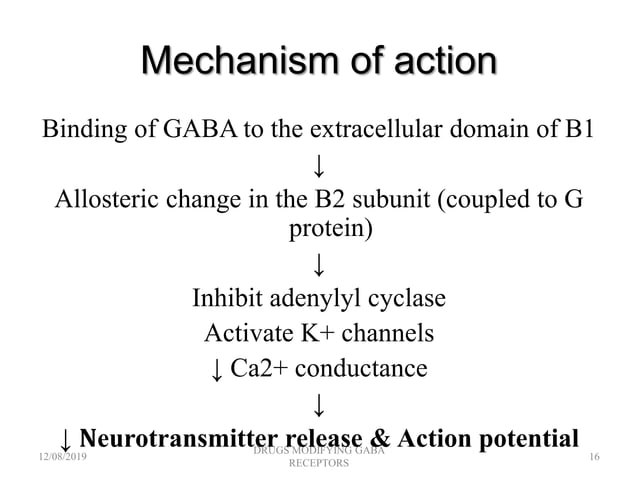 Drugs modifying GABA receptors | PPTX