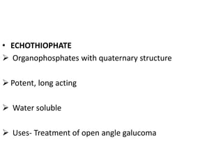 Drugs modulating cholinesterase enzyme | PPTX