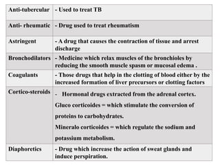 drugs name and drug classification.pptx
