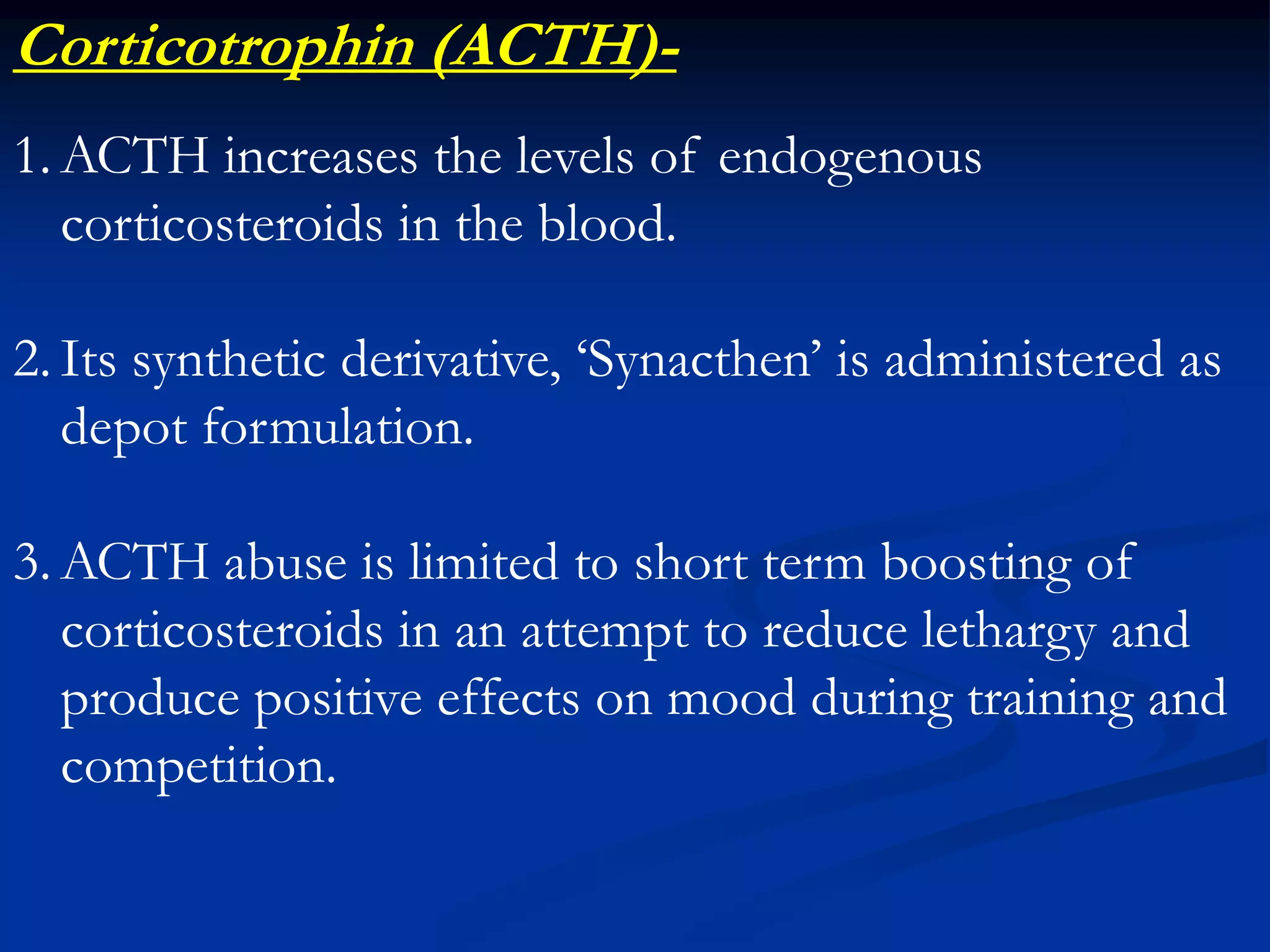 Drugs of abuse in sports | PPTX