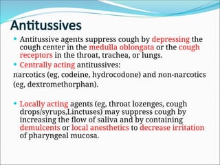 Drugs on Respiratory System and classification.ppt