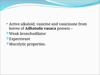 Drugs on Respiratory System and classification.ppt