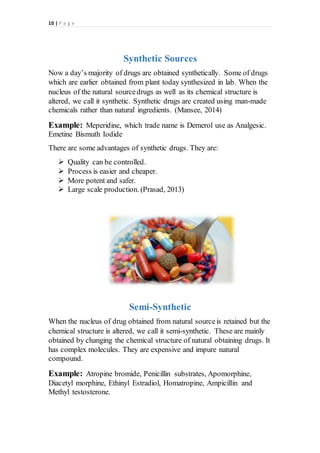 Sources of Drug | DOCX