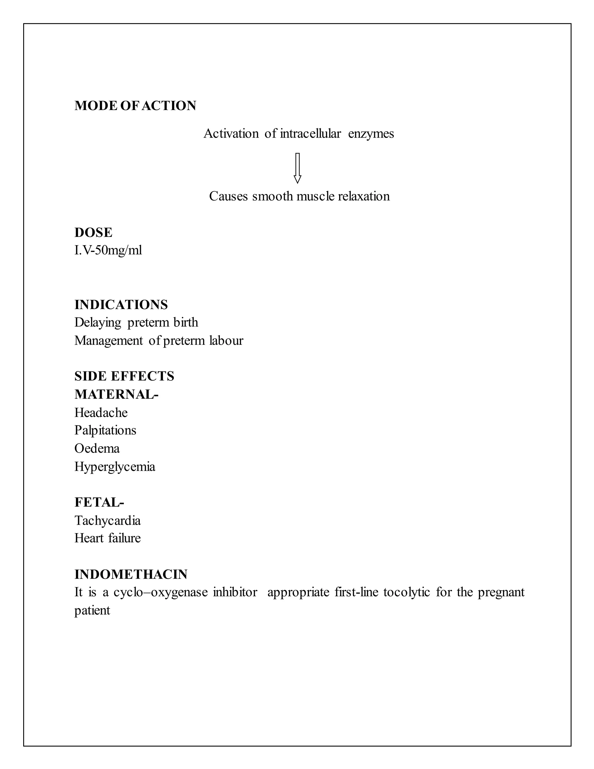 Drugs used in pregnancy, labour and puerperium | DOCX