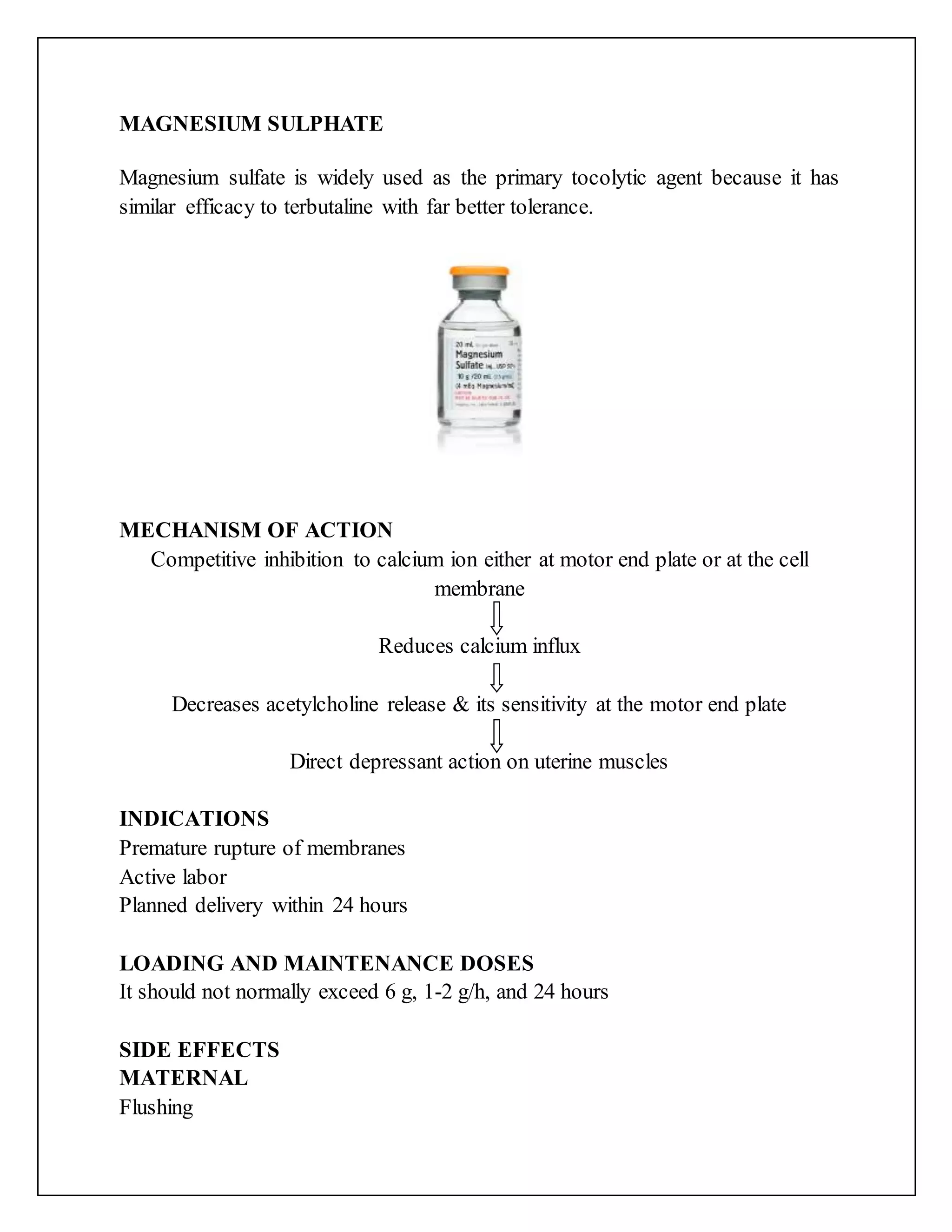Drugs used in pregnancy, labour and puerperium | DOCX