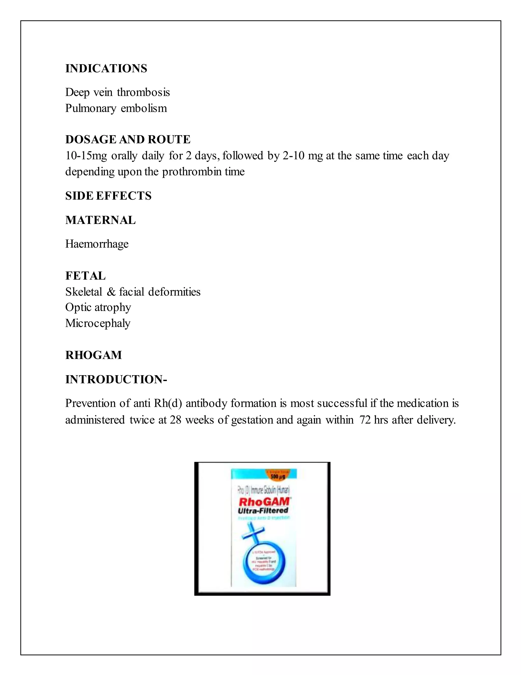 Drugs used in pregnancy, labour and puerperium | DOCX