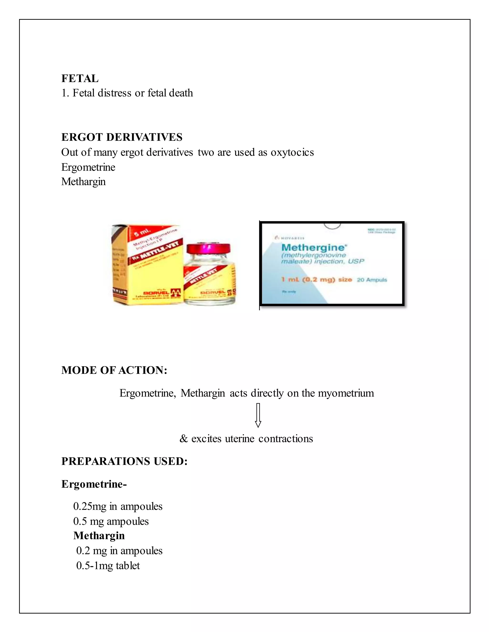 Drugs used in pregnancy, labour and puerperium | DOCX