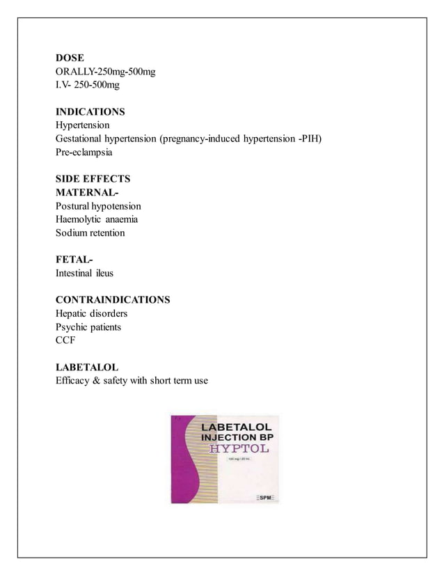 Drugs used in pregnancy, labour and puerperium | DOCX