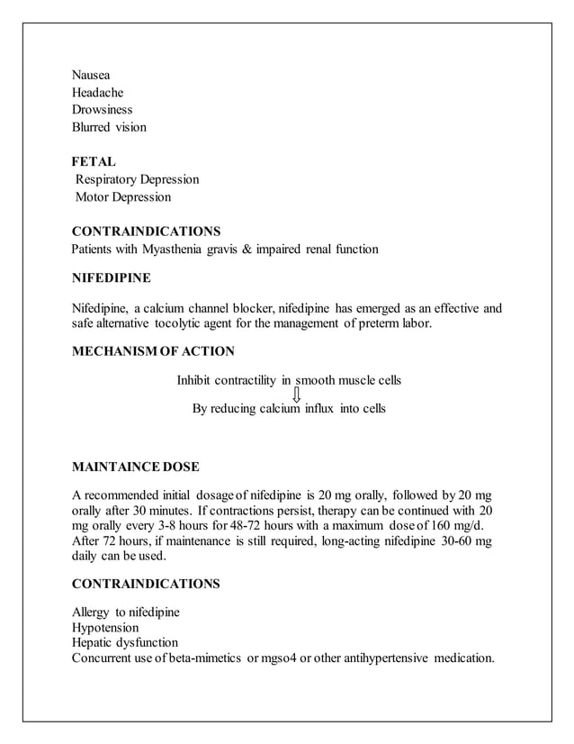 Drugs used in pregnancy, labour and puerperium | DOCX