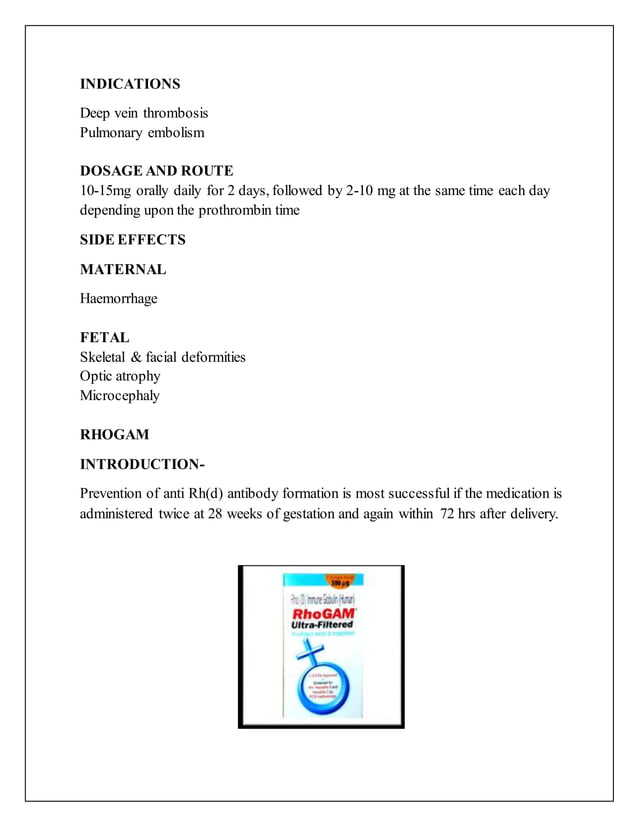 Drugs used in pregnancy, labour and puerperium | DOCX