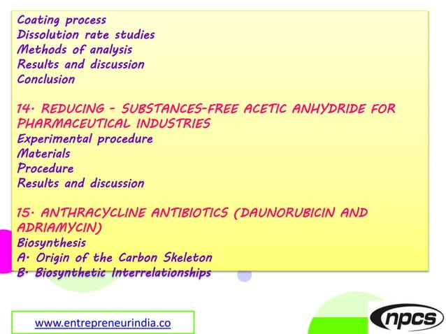 Pharmaceutical, Bulk Drugs and Medicine Manufacturing Industry ...