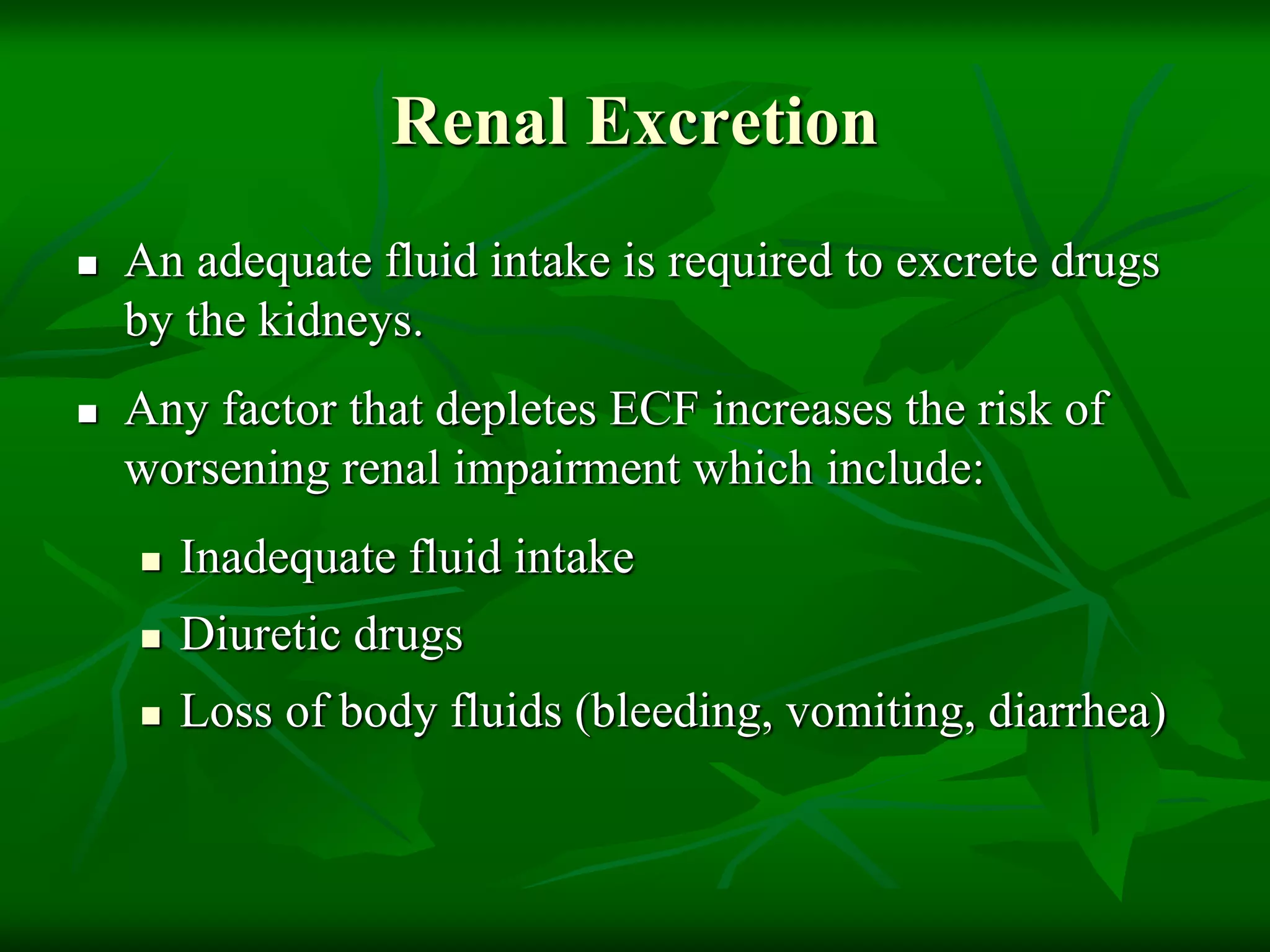 Drugs pharmacology in kidney disease | PPT