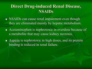 Drugs pharmacology in kidney disease | PPTX