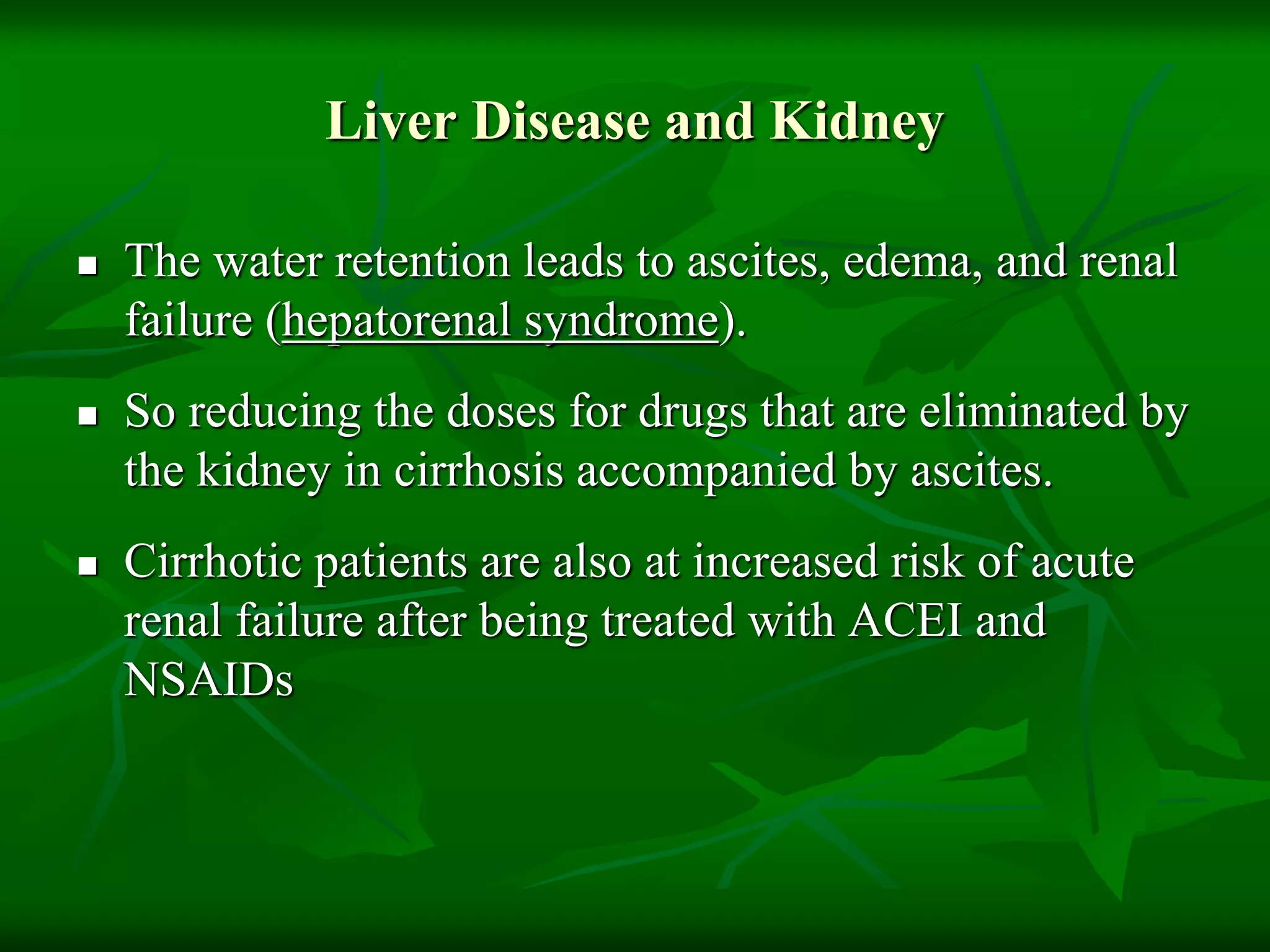 Drugs pharmacology in liver disease | PPTX