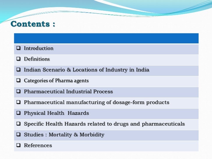 Drugs & Pharmaceuticals (PPT)