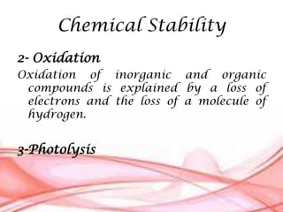 Drug stability | PPTX
