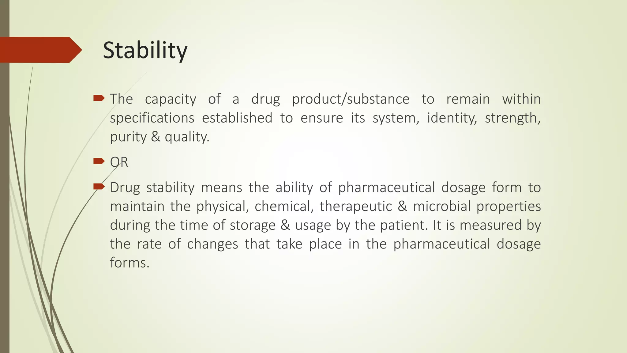 Drug stability | PPTX