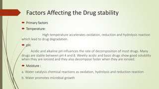 Drug stability | PPTX