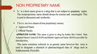 CLASSIFICATION AND NOMENCLATURE OF DRUGS AND STUBILITY | PPTX