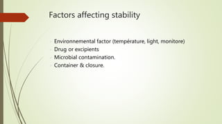 CLASSIFICATION AND NOMENCLATURE OF DRUGS AND STUBILITY | PPTX