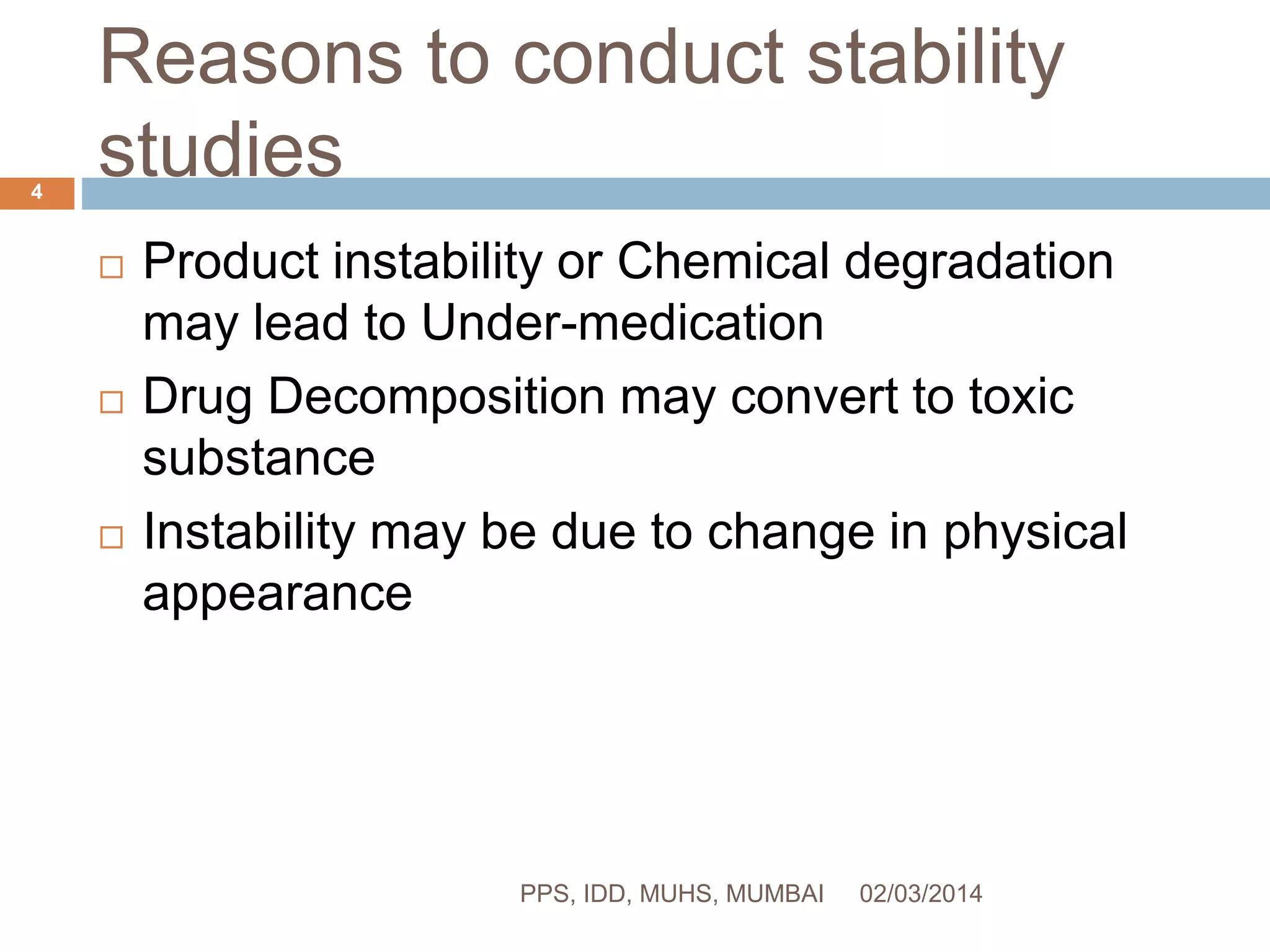 Drug stability | PPTX