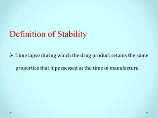 Drug stability | PPTX
