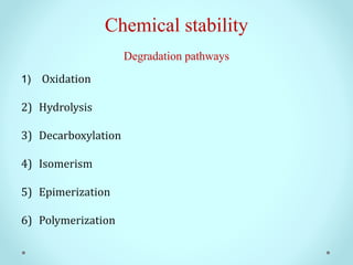 Drug stability | PPTX