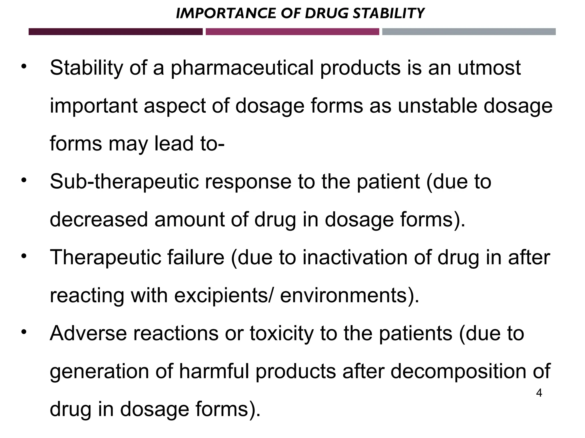 Drug stability (stability of pharmaceutical raw materials and finished ...
