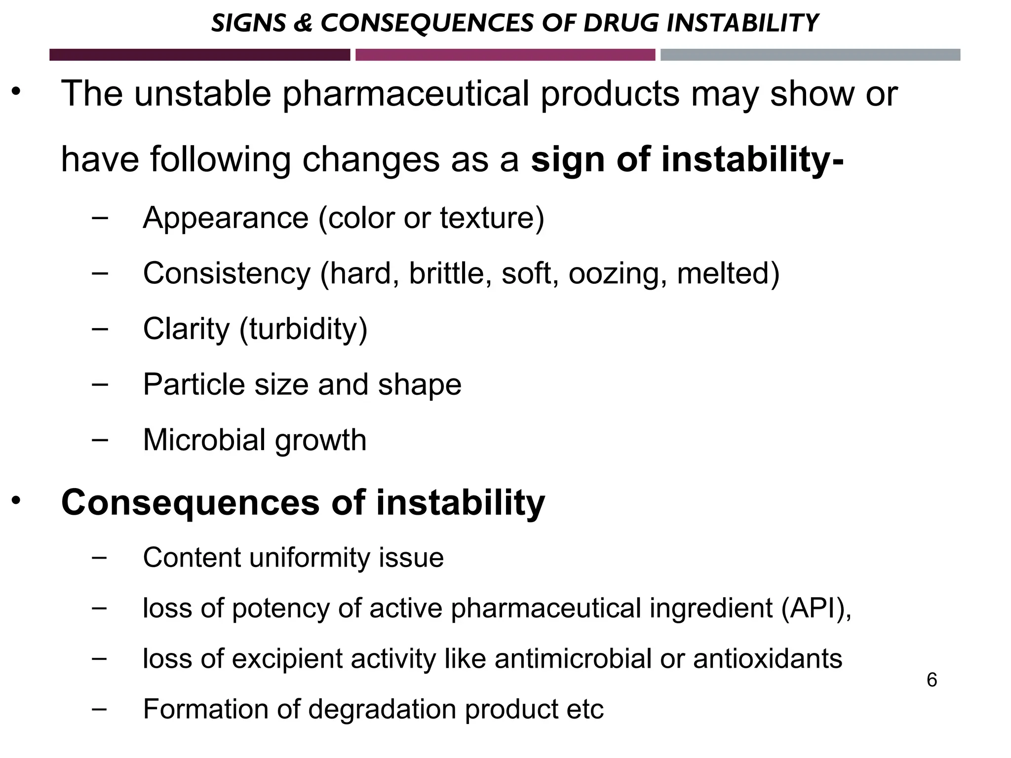 Drug stability (stability of pharmaceutical raw materials and finished ...