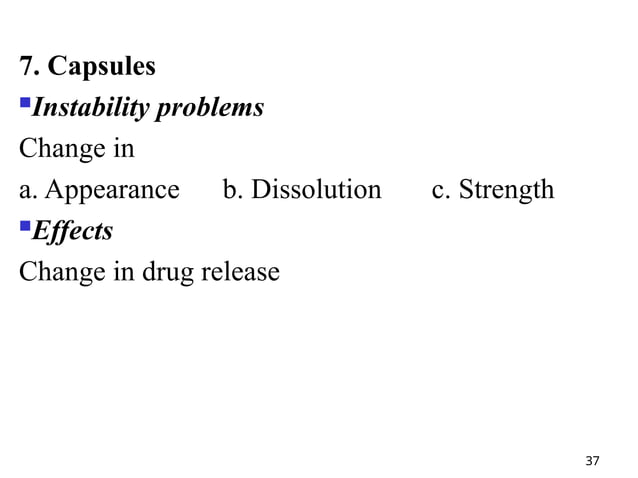 Detail Explanation of Stability of Drugs | PPT