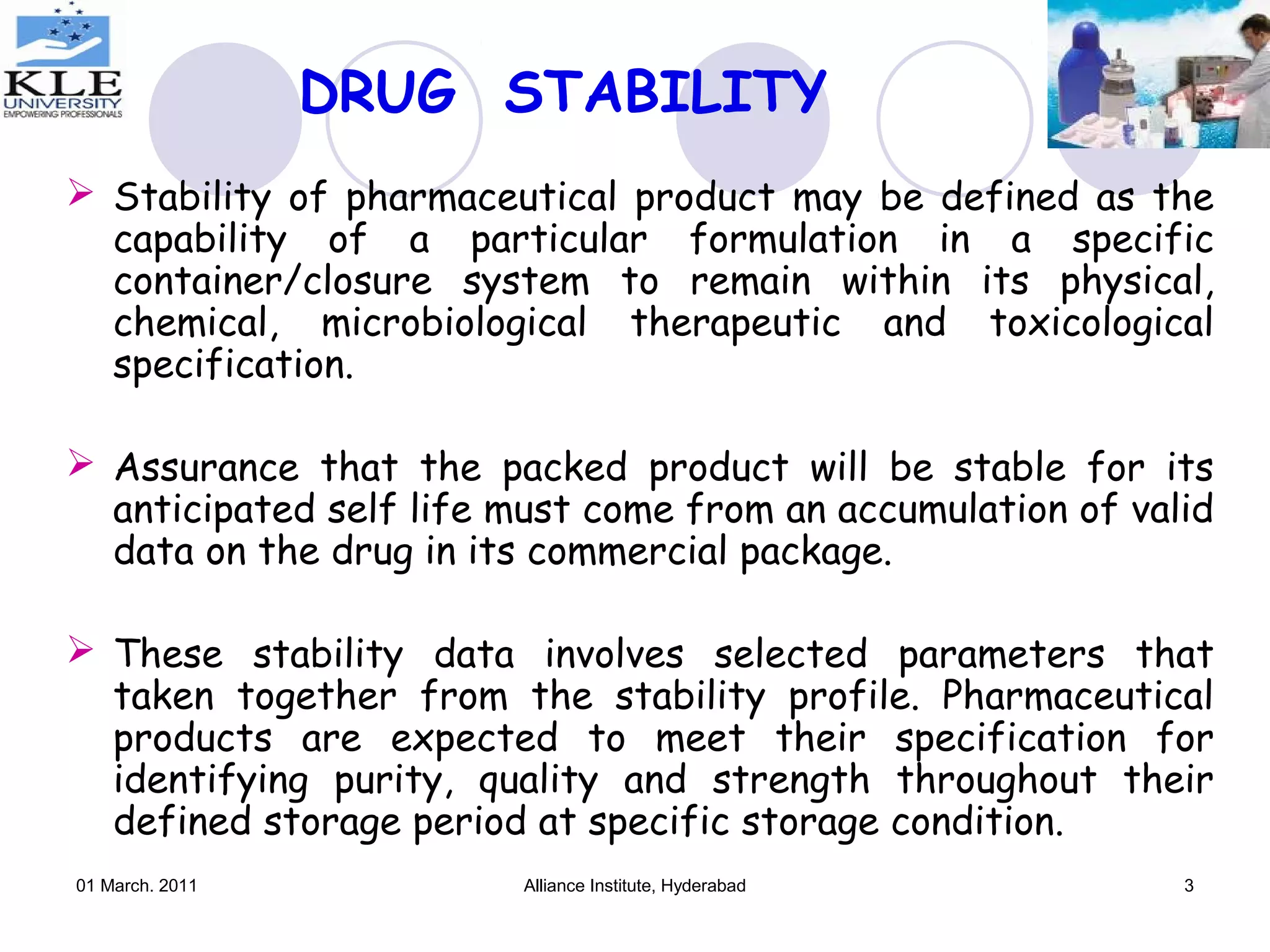 Drug stability and stabilization techniques | PPT