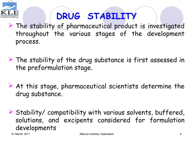 Drug stability and stabilization techniques | PPT | Substance Abuse ...