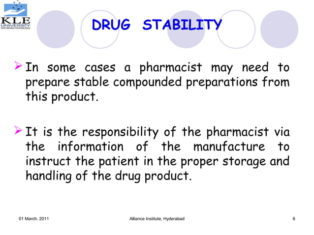 Drug stability and stabilization techniques | PPT | Substance Abuse ...