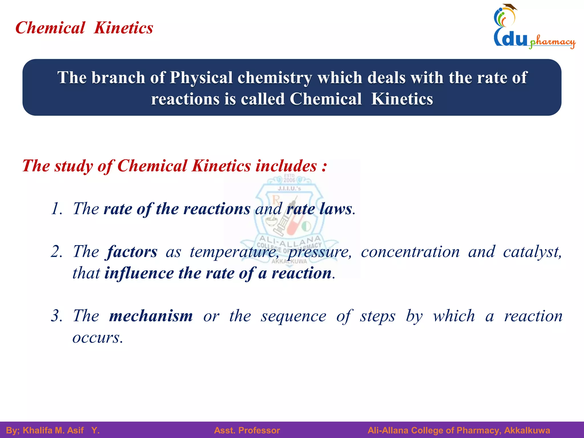 Drug stability & chemical kinetics Part1 | PPT