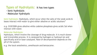 Drug stability consideration and degradation | PPTX | Substance Abuse ...