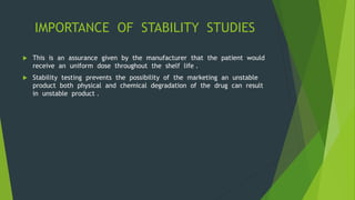 Drug stability studies | PPTX