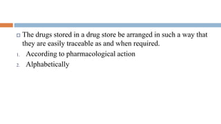 Drug storage | PPTX