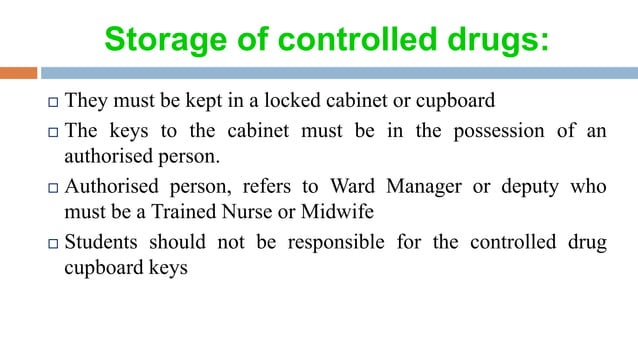 Drug storage | PPTX | Substance Abuse | Diseases and Conditions