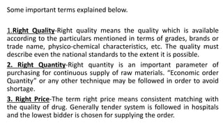 Drug store and inventory, Purchase, ABC method, EOQ, VED | PPTX