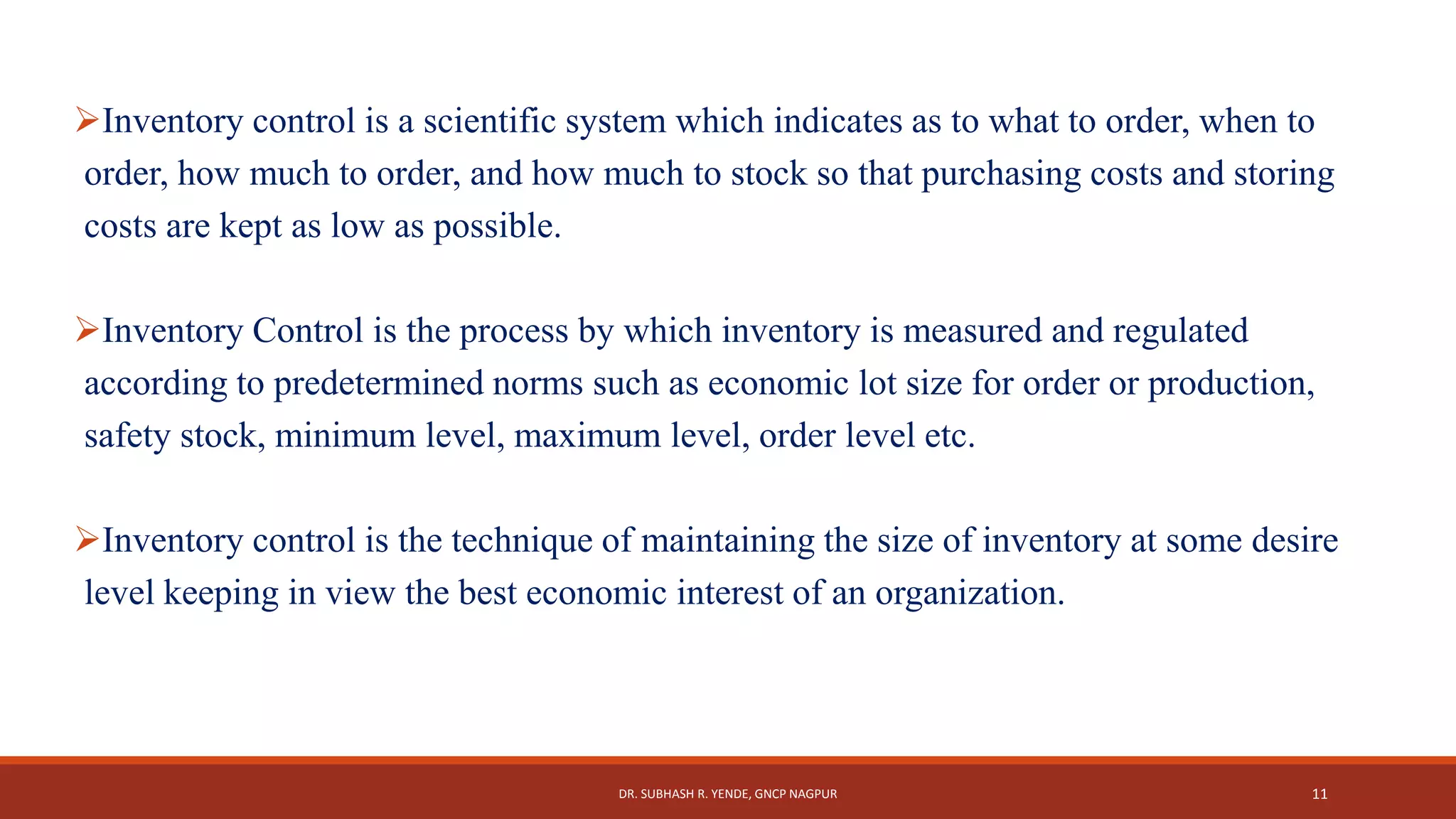 Drug Store Management and Inventory Control | PPTX