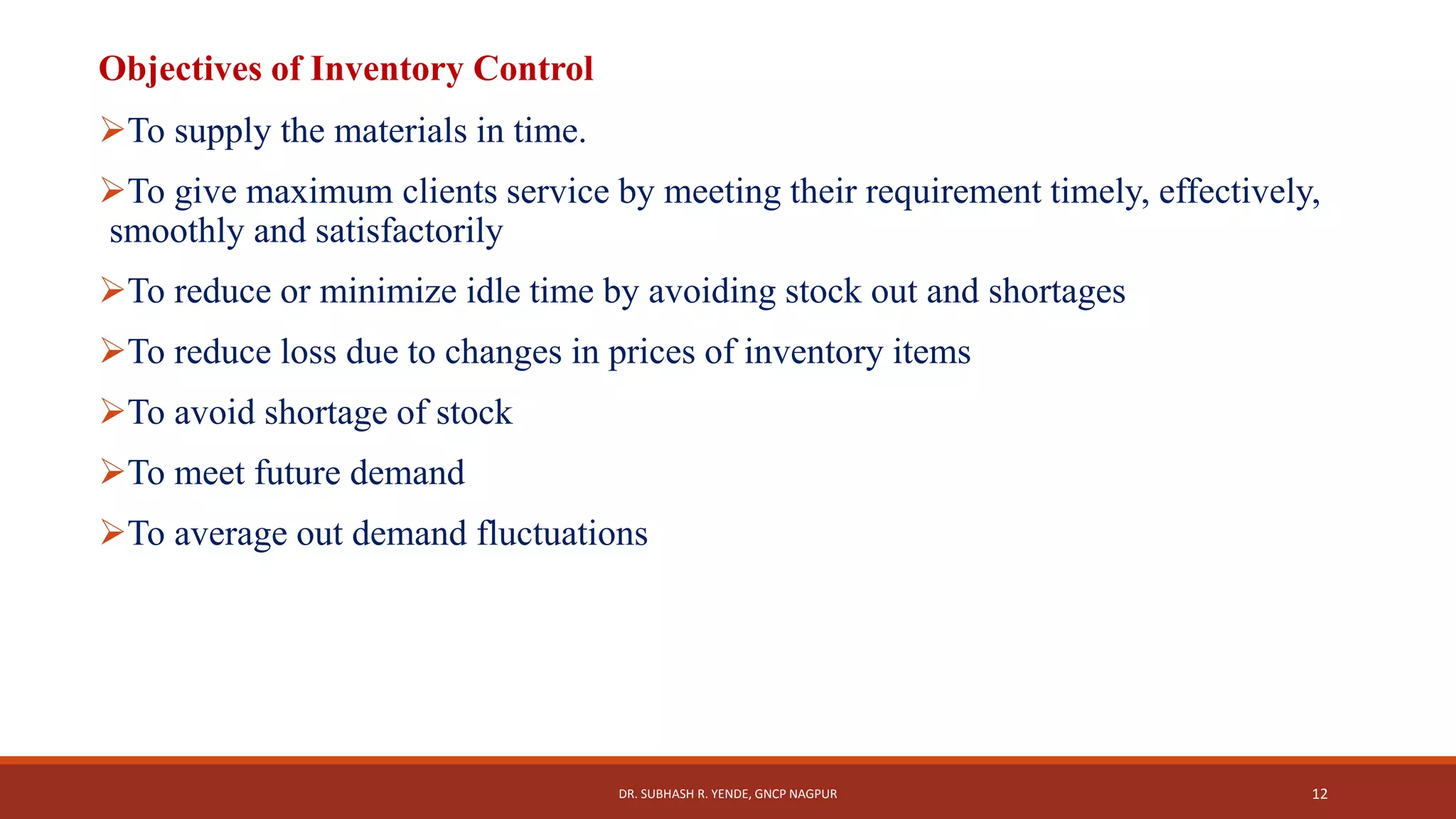 Drug Store Management and Inventory Control | PPTX
